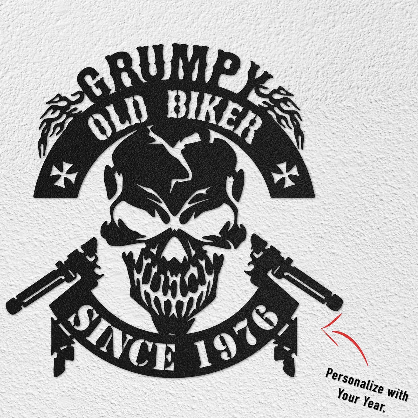 Grumpy Old Biker Metal Art (🇺🇸Made In The USA) – Sweet Ride